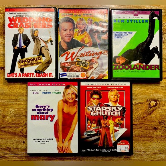 Media | Comedy Dvd Lot Wedding Crashers Waiting Zoolander Starsky Hutch ...